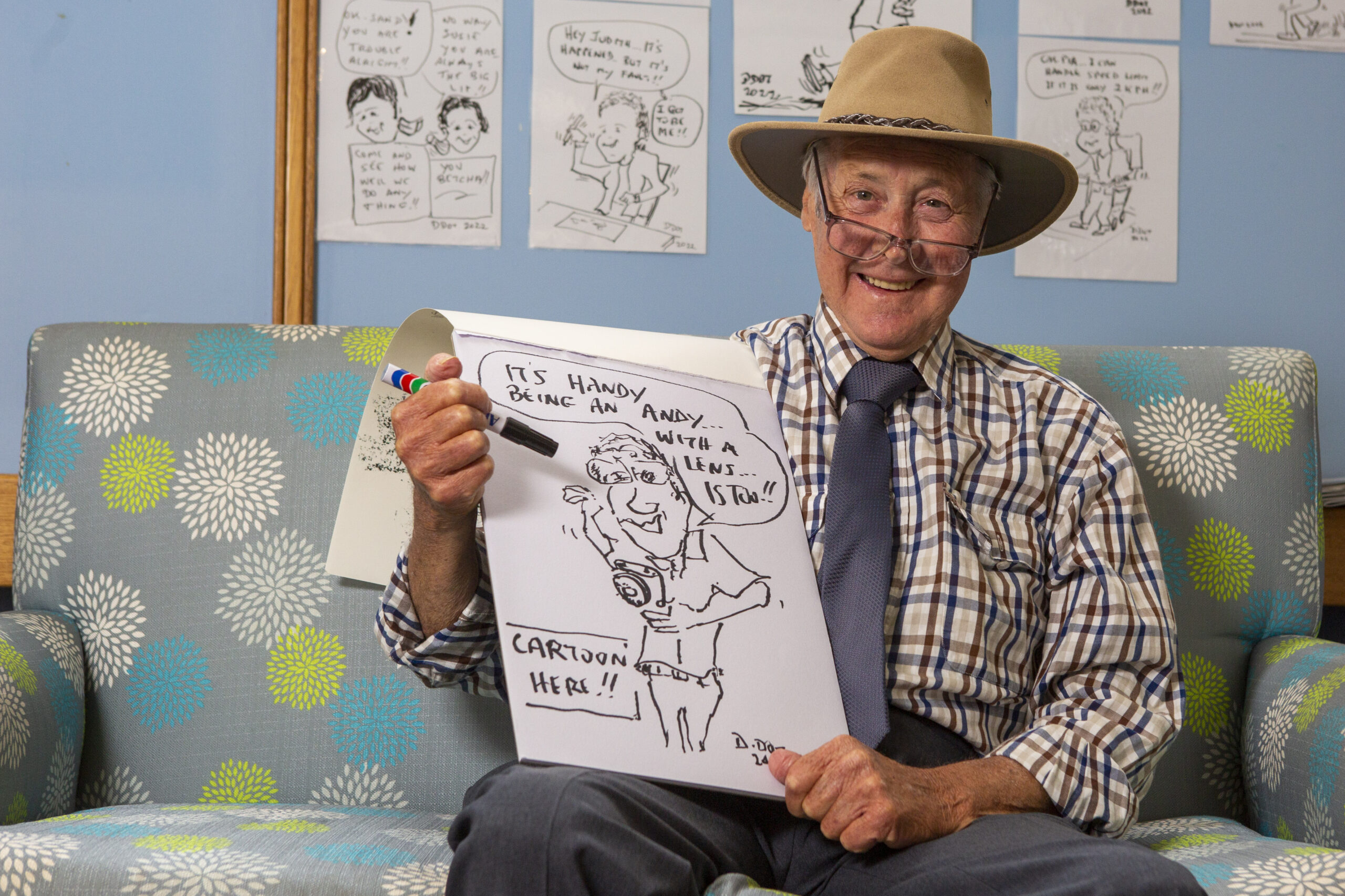 Cartoonist Entertains Sarah Claydon Residents